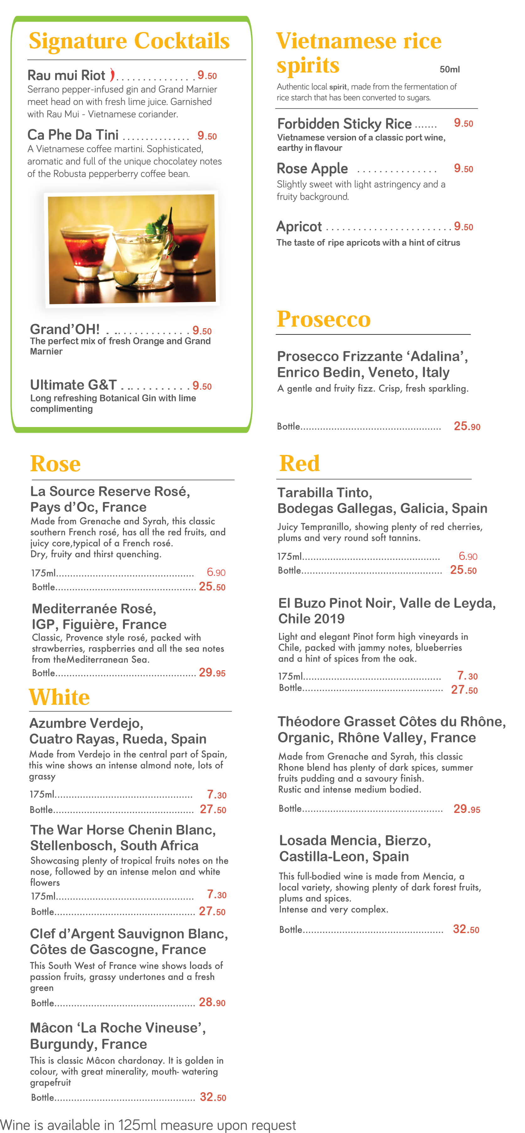 Drinks - MOC Kitchen in Charing Cross